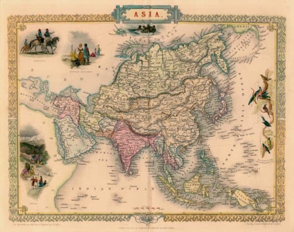 Asia Political Map Of 1880